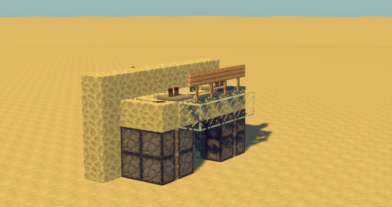 Very simple seamless 2x2 piston door Minecraft Map