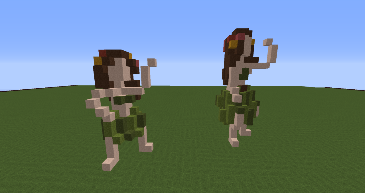 Hula girl statues Minecraft Map
