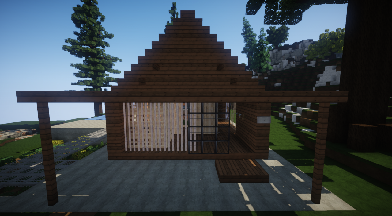 two - contemporary cabin Minecraft Map
