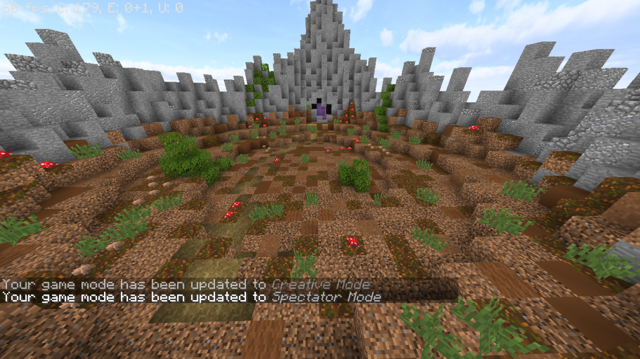 2x3 seamless glass piston door and surroundings Minecraft Map