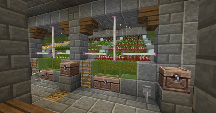 survival build/underground warehouse Minecraft Map