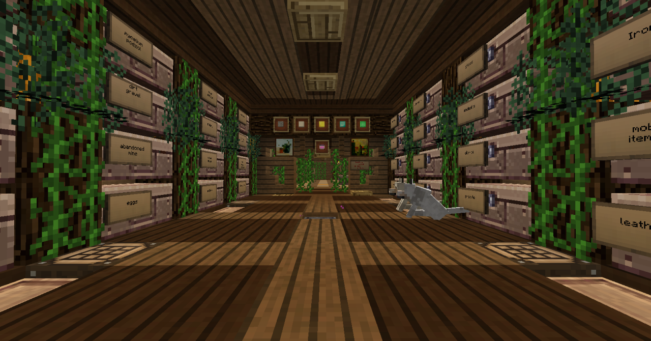 survival build/underground warehouse Minecraft Map