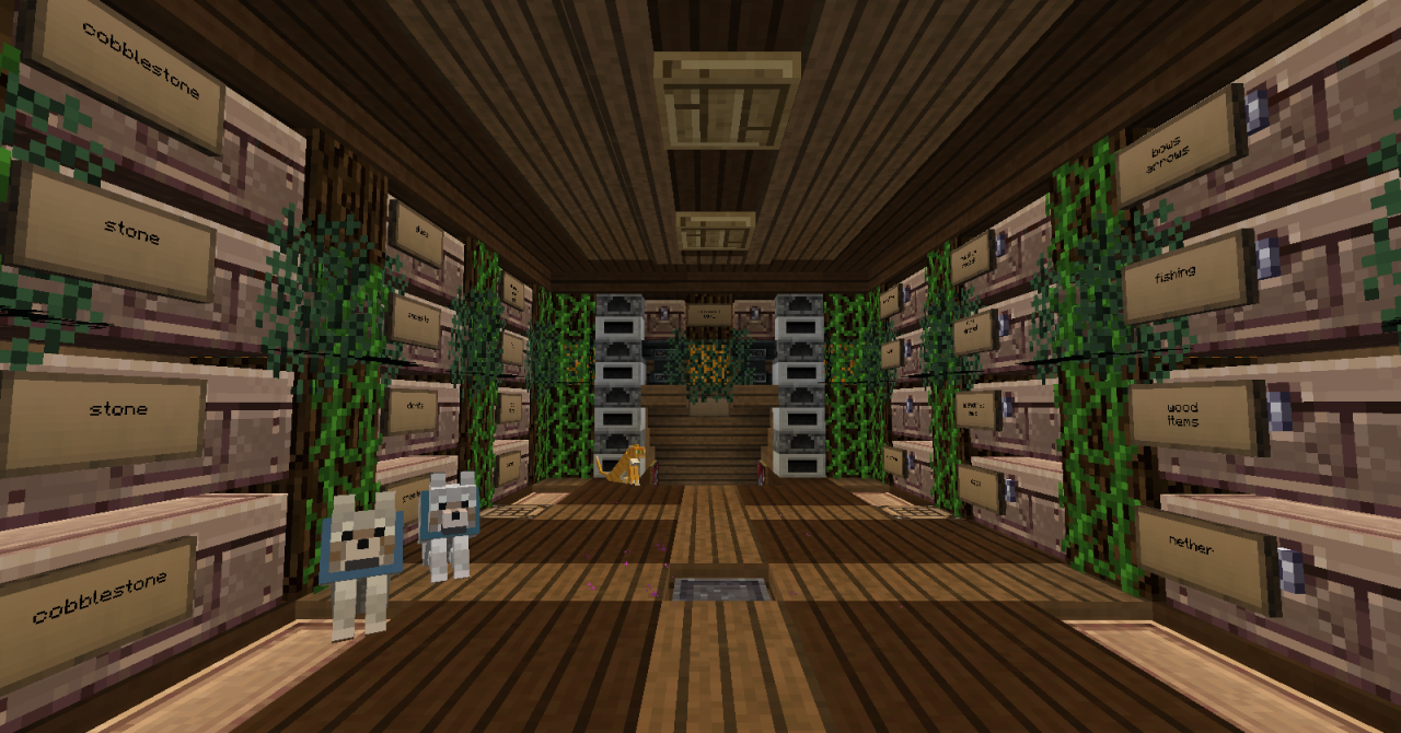 survival build/underground warehouse Minecraft Map