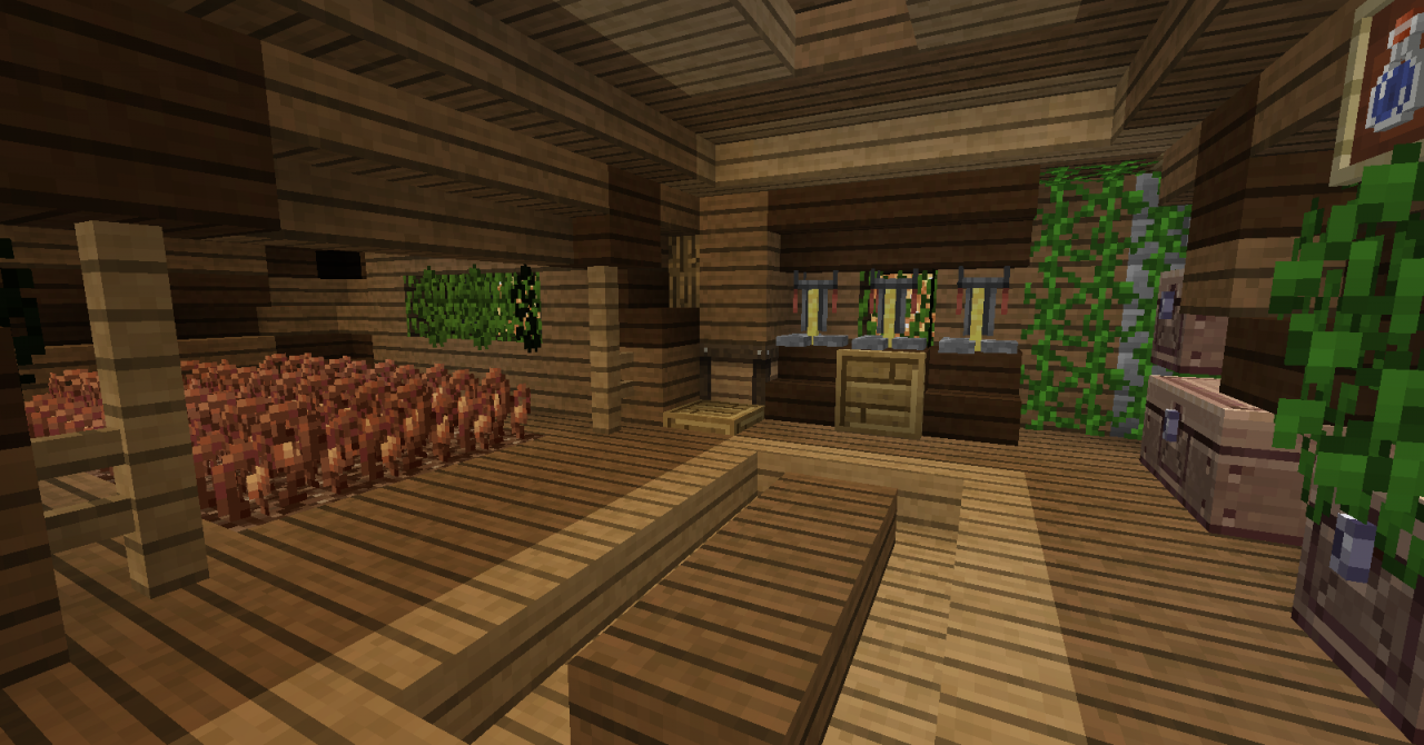 survival build/underground warehouse Minecraft Map