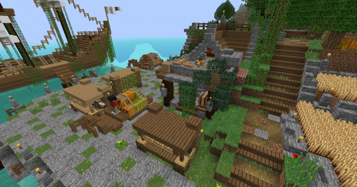 survival build/ Harbor/Ship Minecraft Map