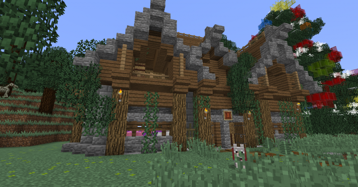 survival build/village/mill/barn Minecraft Map