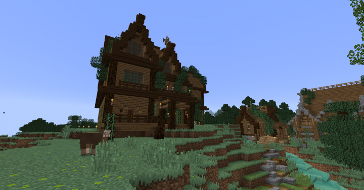 survival build/village/mill/barn Minecraft Map