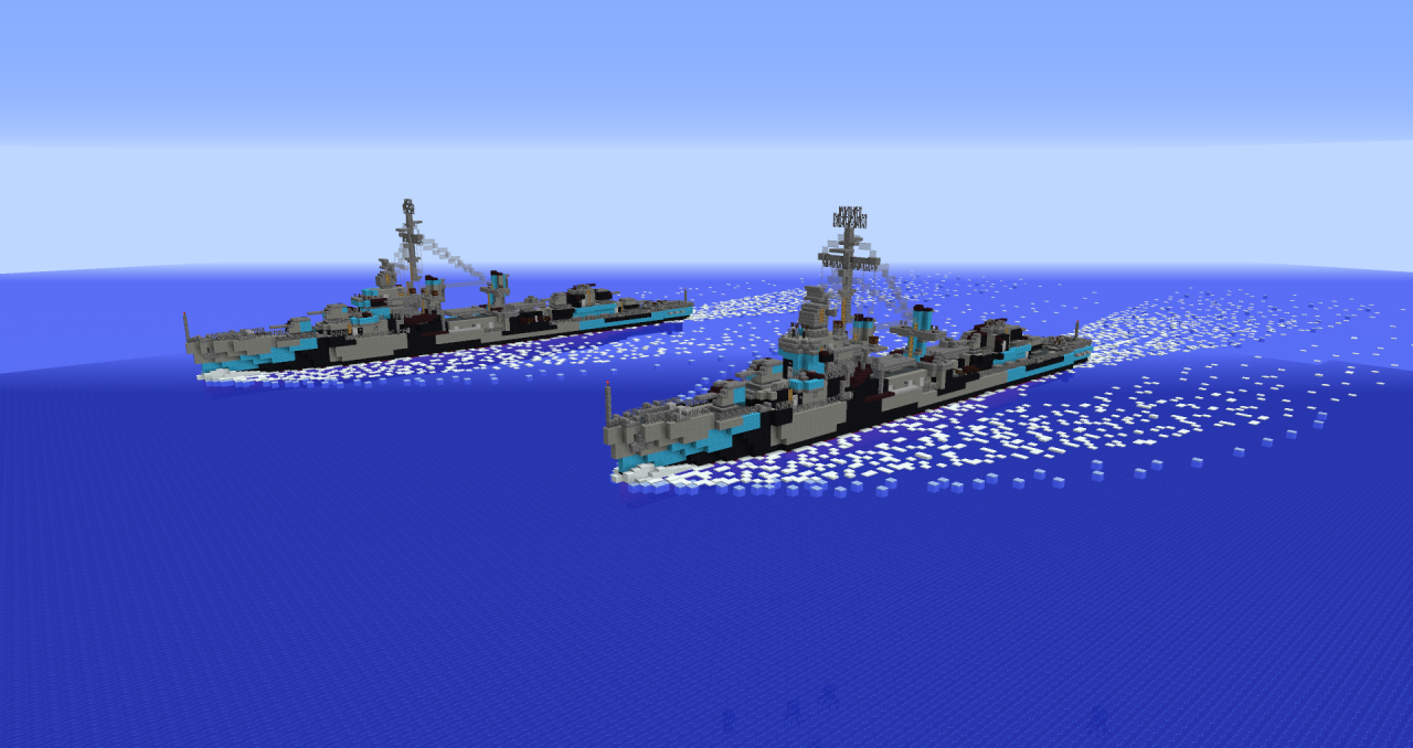 USS Fletcher Class Destroyer Minecraft Map