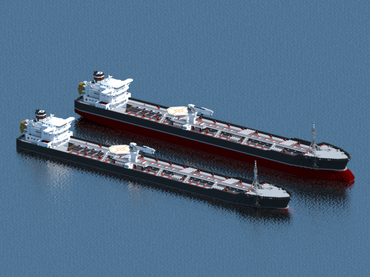 Oil Tanker vs Container ship Minecraft Map