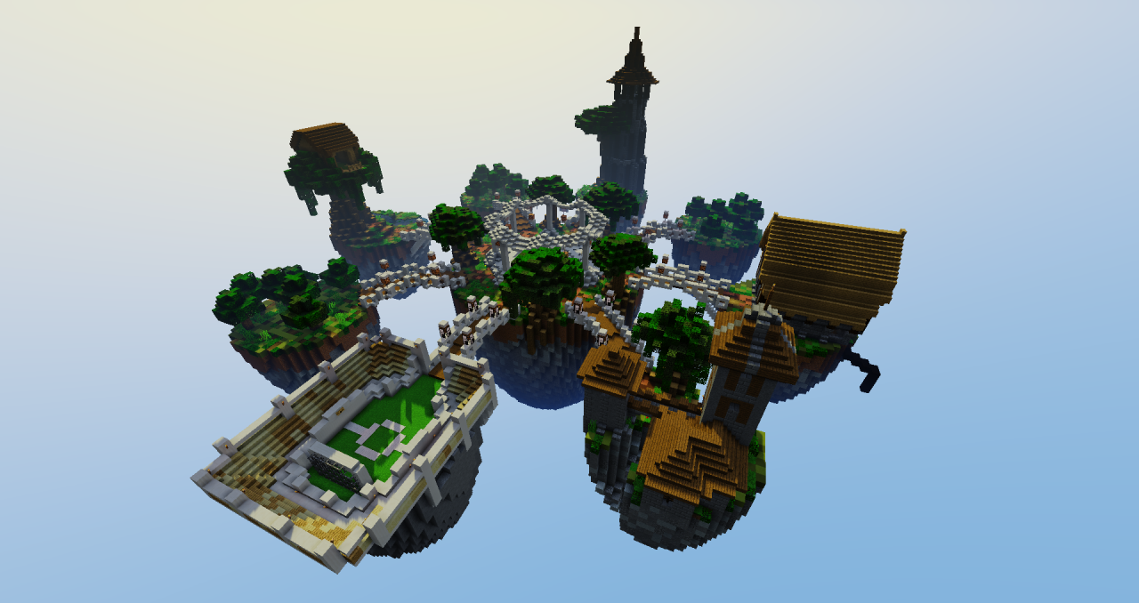 Pixelated Lobby - Floating islands Minecraft Map