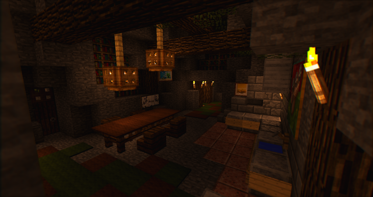 Home behind the Waterfall Minecraft Map