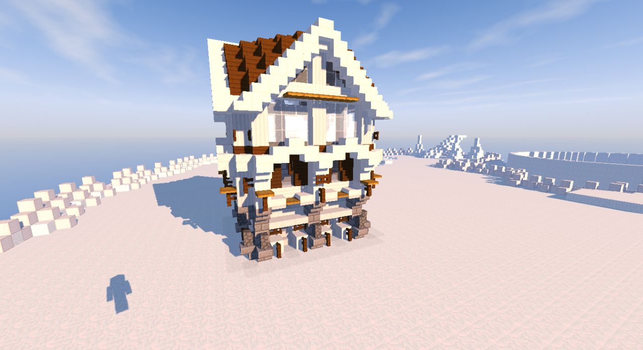 Beautiful Quartz House Minecraft Map