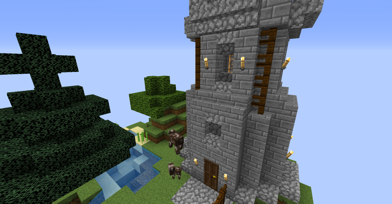 Floating island tower challenge Minecraft Map