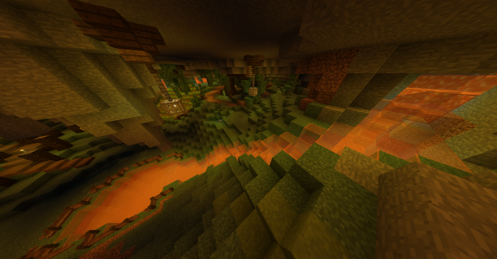 Underground Cave Base Minecraft Map