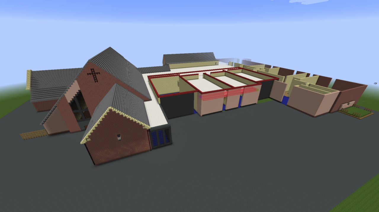 School built to scale using actual blueprints to scale Minecraft Map