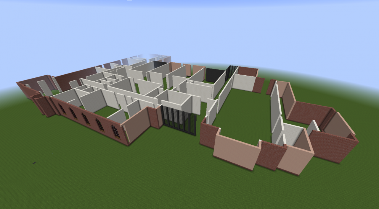 School built to scale using actual blueprints to scale Minecraft Map