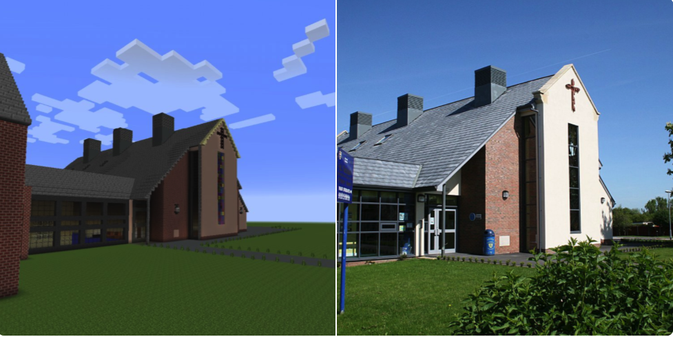 School built to scale using actual blueprints to scale Minecraft Map
