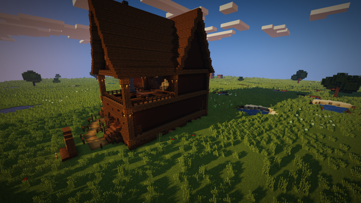 Minecraft Spruce Rustic House w/Download Minecraft Map