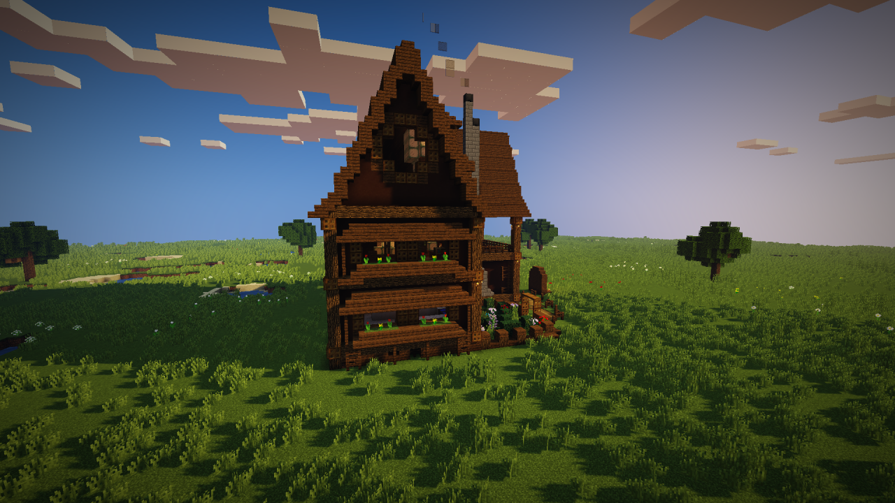 Minecraft Spruce Rustic House w/Download Minecraft Map