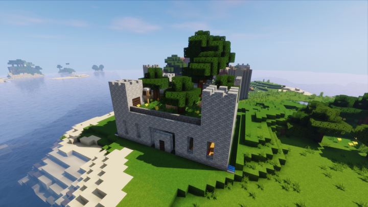 Castles and a castle style modern house Minecraft Map
