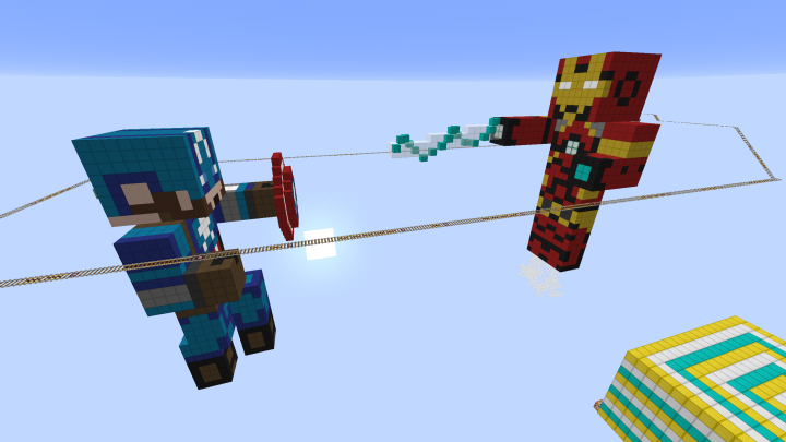 Burning Civil War/Captain America vs Iron-Man Minecraft Map