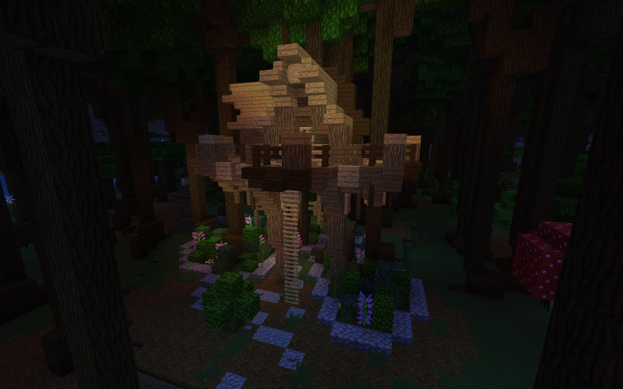 Treehouse // Roofed Forest Build Minecraft Map