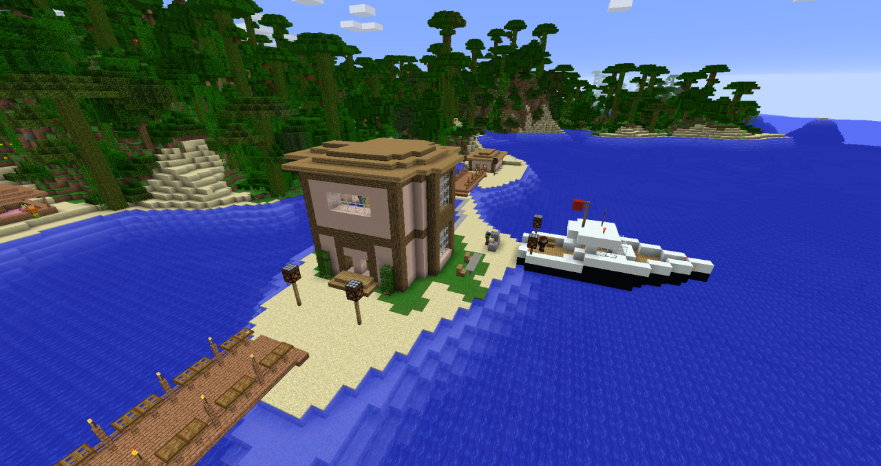 Modern Seaside House Minecraft Map