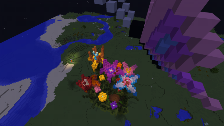 Flowers Spawn Pixelated mc Minecraft Map