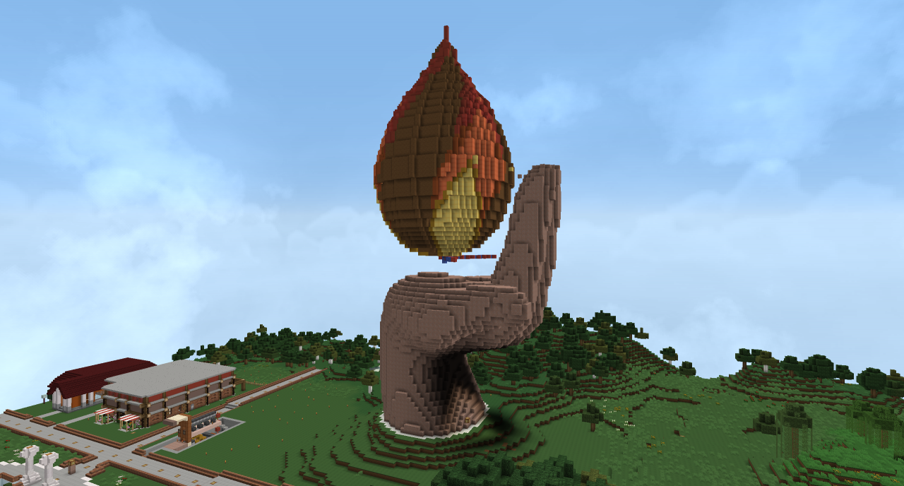 Flaming Hand Statue Minecraft Map