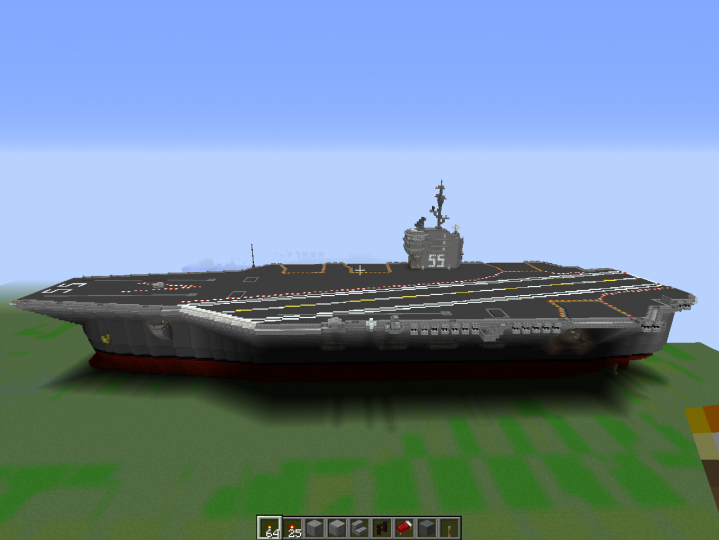 Modern Aircraft Carrier CVN-55 Minecraft Map