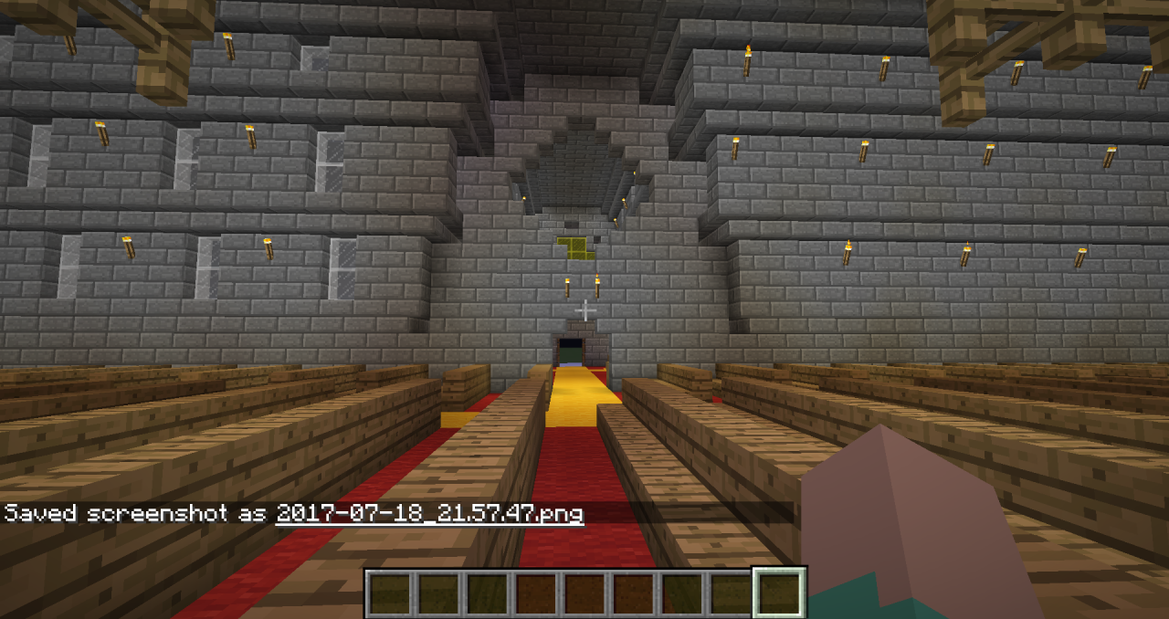 Small Middle Ages Cross Shaped Cathedral Minecraft Map