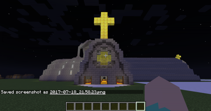 Small Middle Ages Cross Shaped Cathedral Minecraft Map