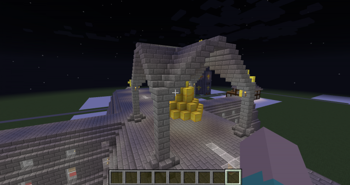 Small Middle Ages Cross Shaped Cathedral Minecraft Map