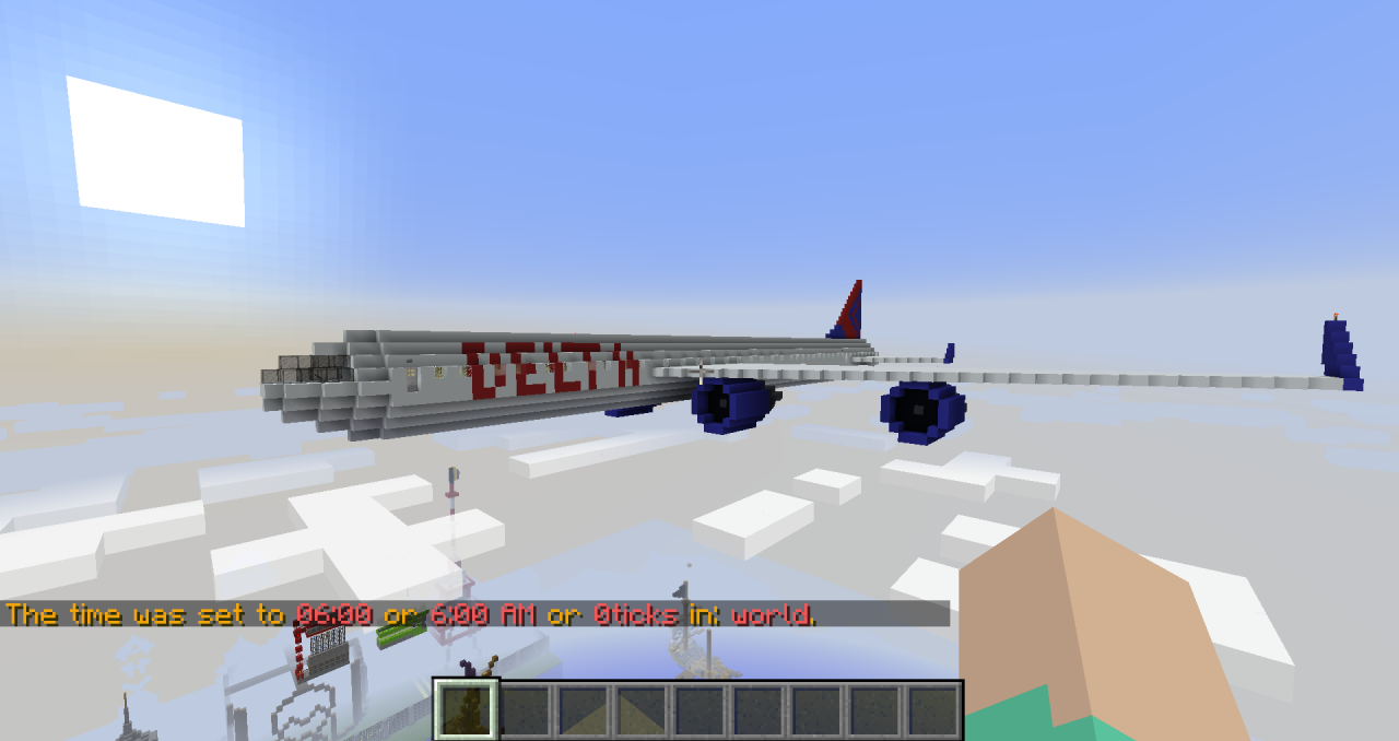 Airbus A340 Delta Airlines Minecraft Map