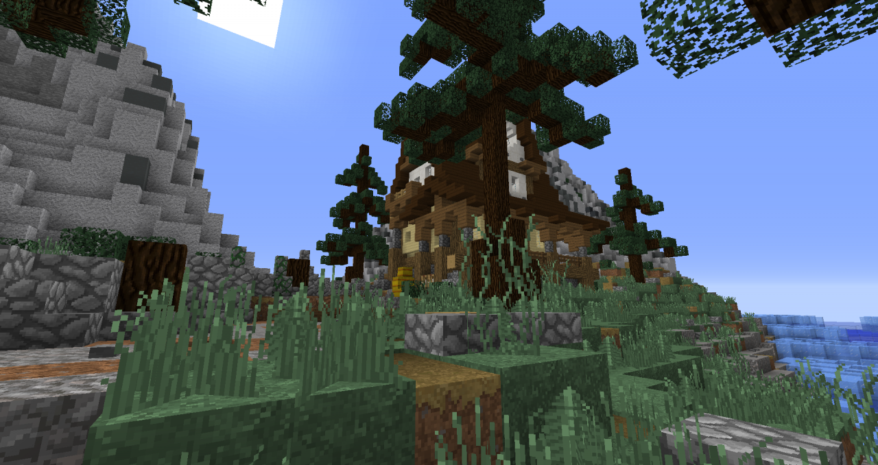 Medieval house with landscape Minecraft Map