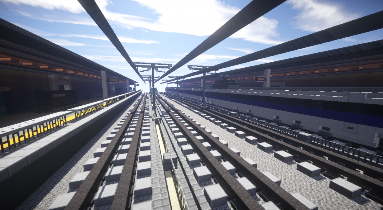 Japan High speed Shinkansen-Train station Minecraft Map
