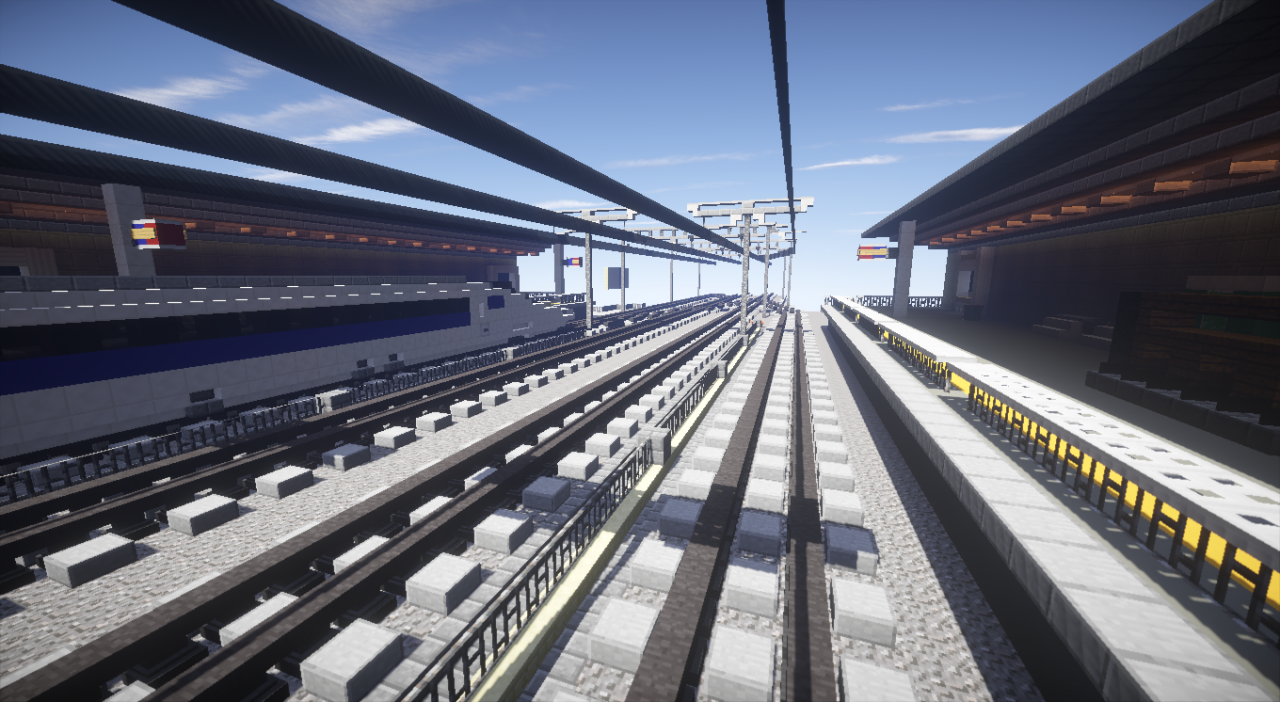 Japan High speed Shinkansen-Train station Minecraft Map