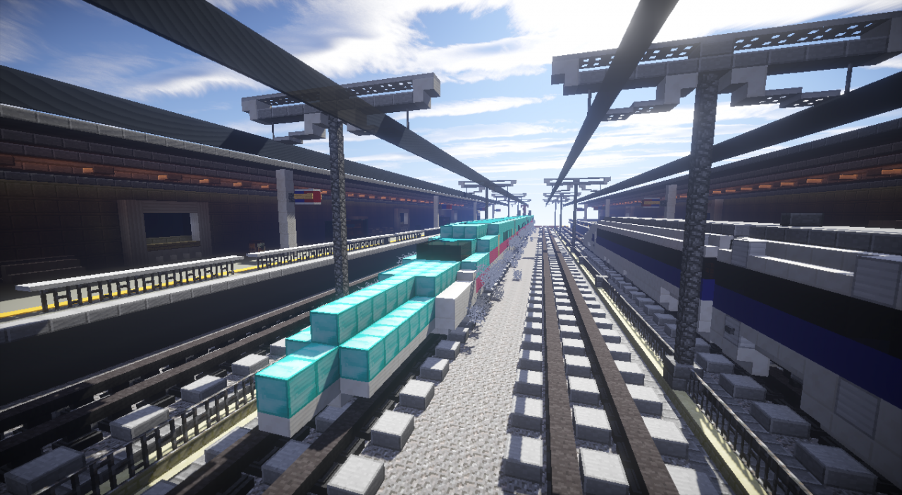 Japan High speed Shinkansen-Train station Minecraft Map