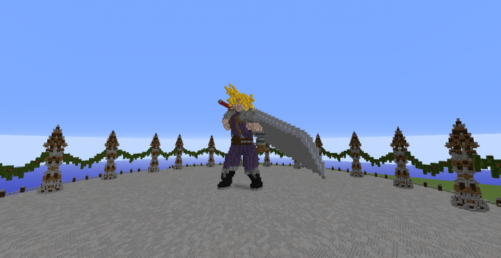 Cloud Strife Final fantasy 7 Minecraft Map