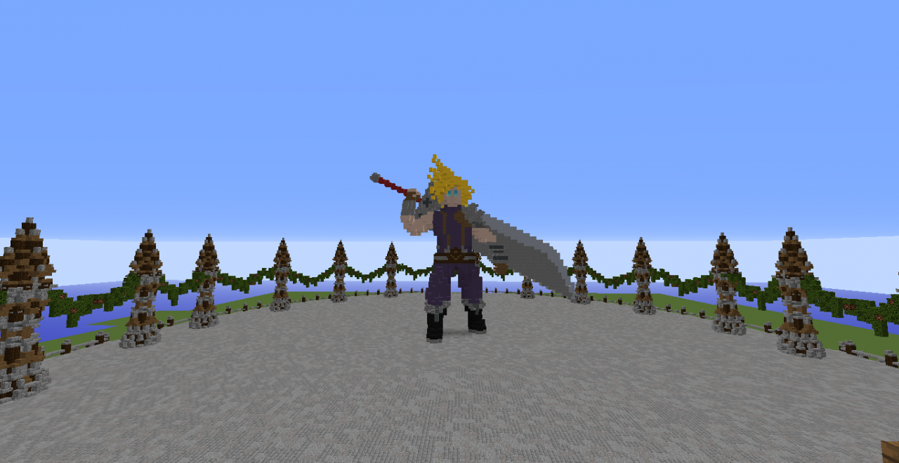Cloud Strife Final fantasy 7 Minecraft Map