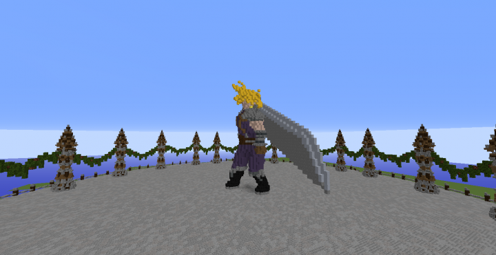 Cloud Strife Final fantasy 7 Minecraft Map