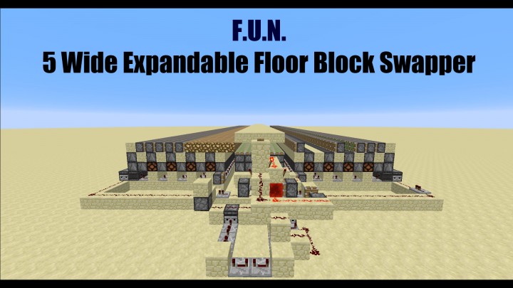 Minecraft - 5 Wide Expandable Floor Block Swapper Minecraft Map