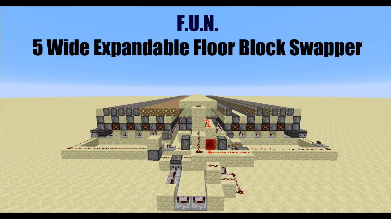 Minecraft - 5 Wide Expandable Floor Block Swapper Minecraft Map