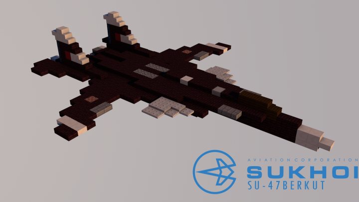 Sukhoi Su-47 Berkut | NATO: Firkin | Scale: 1,5:1 Minecraft Map