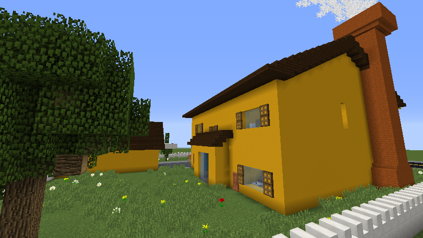 house yellow big Minecraft Map