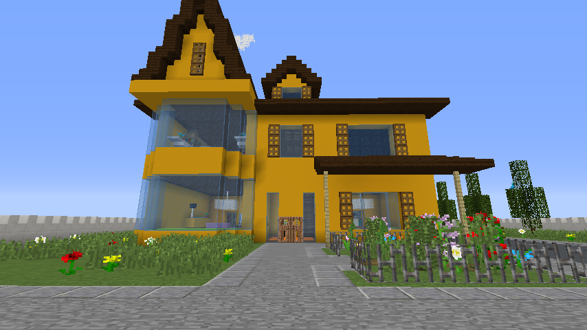 house yellow big Minecraft Map