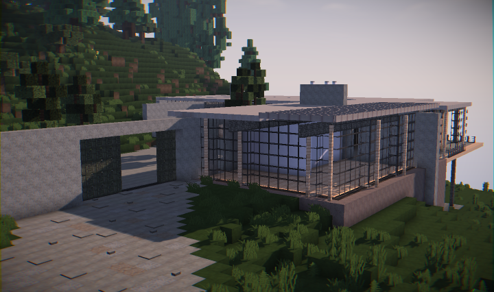 Modern Cliffside Home Minecraft Map