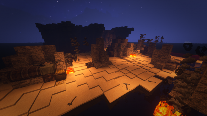 Realistic Beach of shipwreck / Conquest Reforged! Minecraft Map