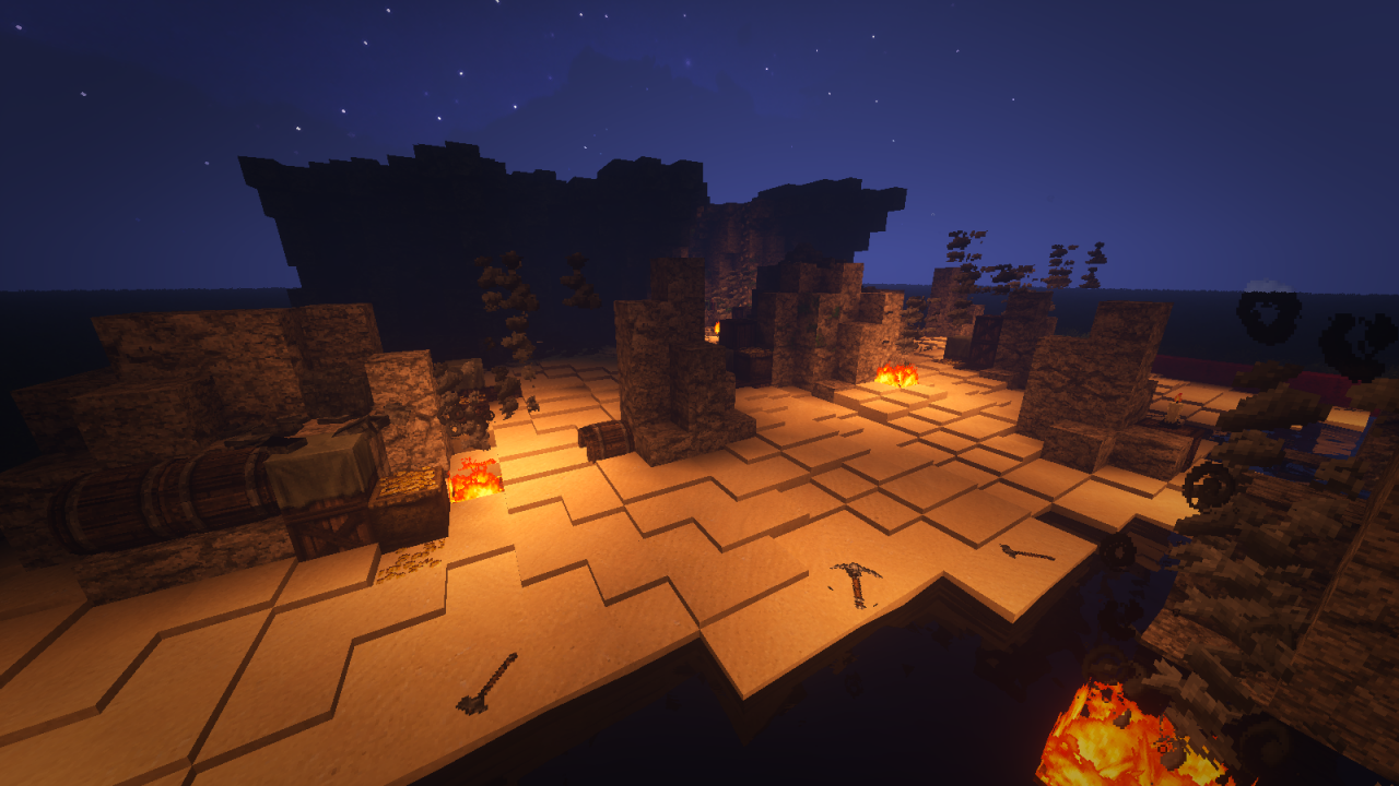 Realistic Beach of shipwreck / Conquest Reforged! Minecraft Map