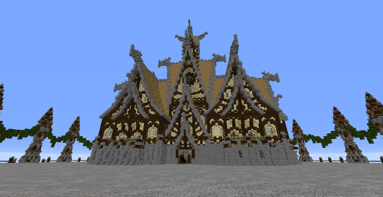 Nordic large building Minecraft Map